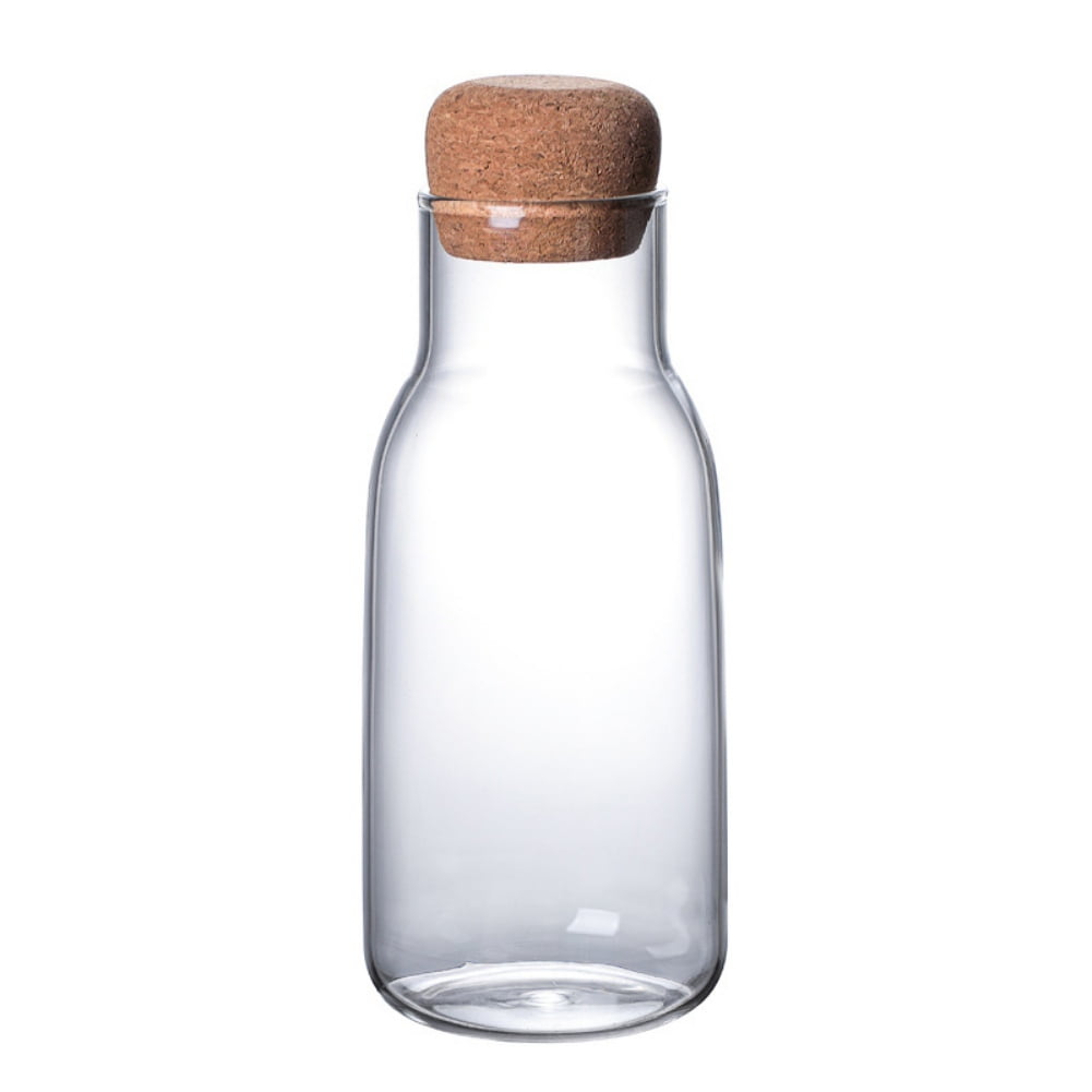 Clear Carafe with Cork Lid | Clear Glass Pitcher with Lid Carafe with ...