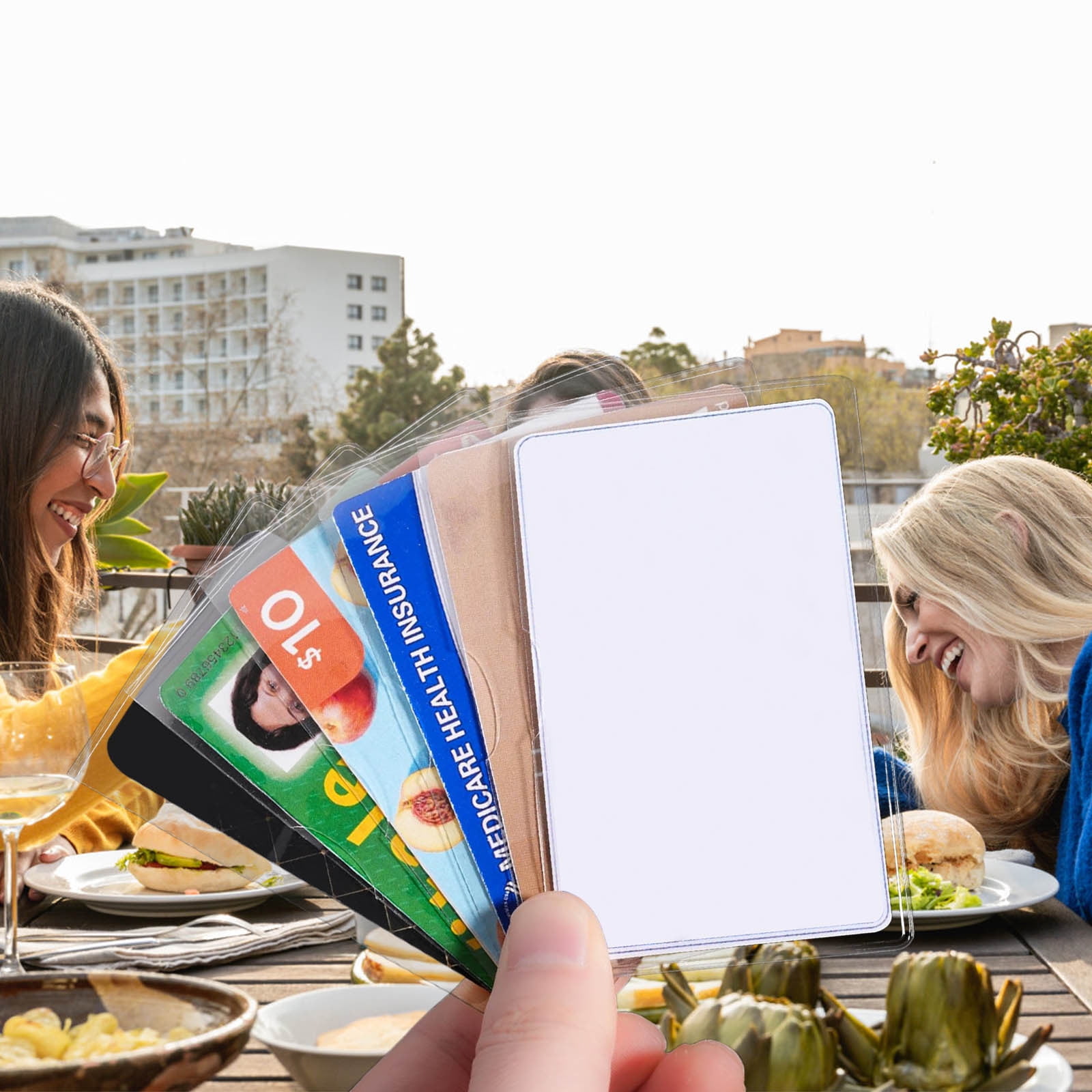 Clear Card Holder Sleeve Protectors for Important Documents ID Cards ...
