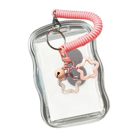 Clear Card Holder with Spring String Water Resistant Card Covers Card ...