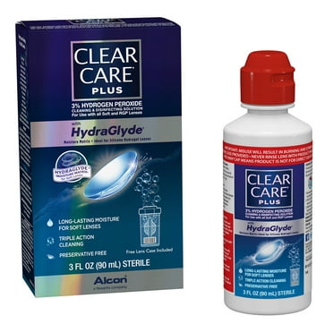 Equate Contact Lens Solution Cleaning & Disinfecting Lens Care System, 12 fl oz, 2 Pack ...