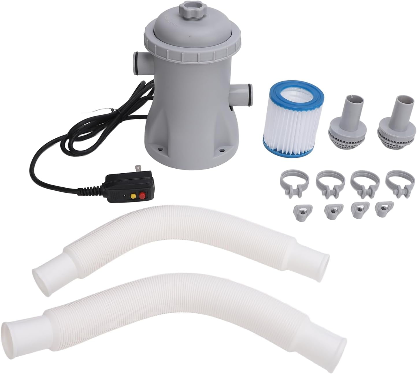 Clear Cartridge Filter Pump, 330 Gallon Ground Swimming Pool Filter ...