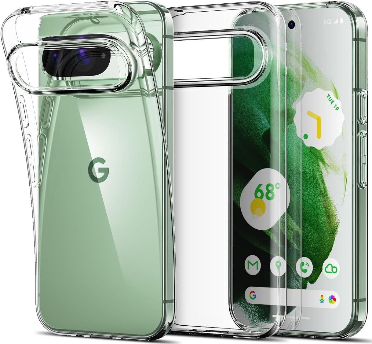 Clear Case for Google Pixel 9, Ultra [Slim Thin] Flexible Clear TPU ...
