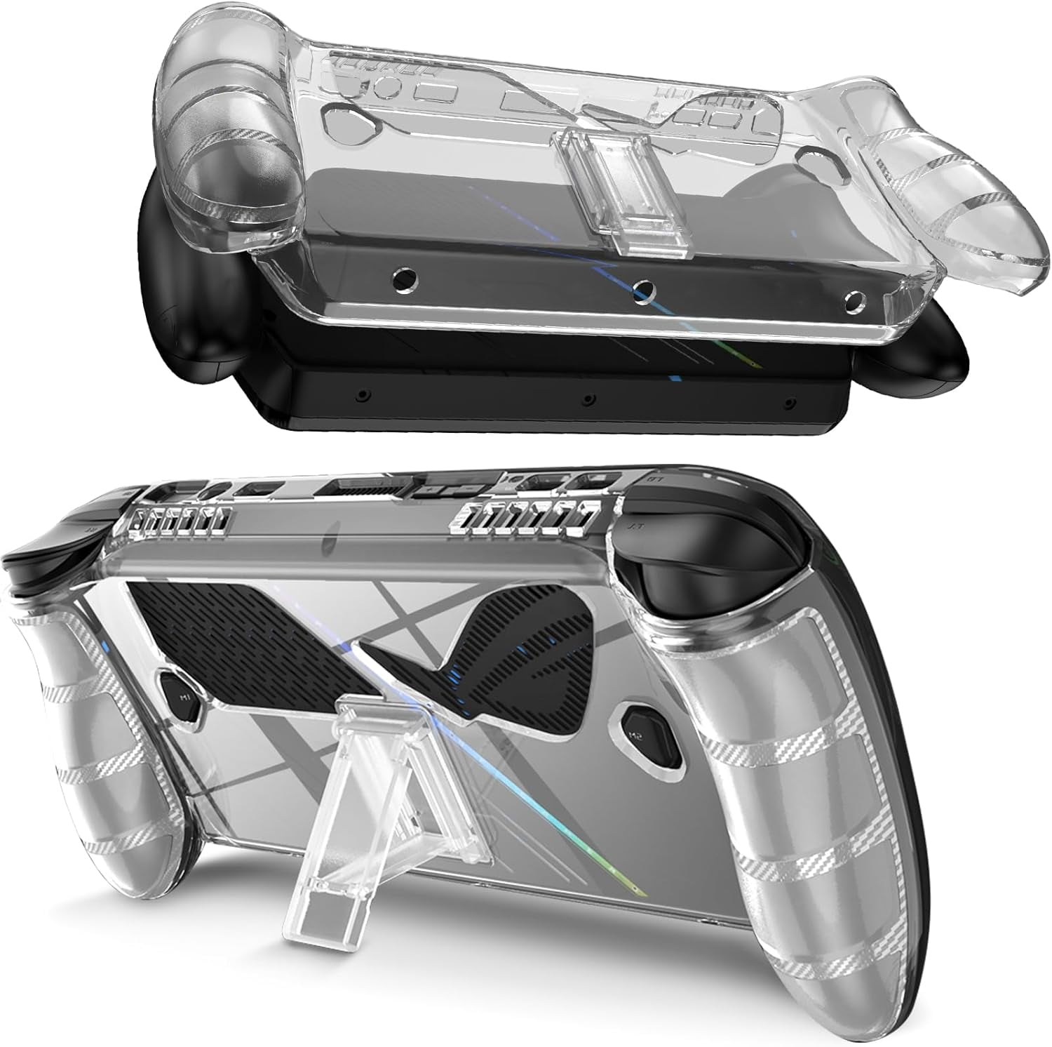 Clear Case for ROG Xbox Ally X with Stand, Shockproof Anti-Scratch Non ...