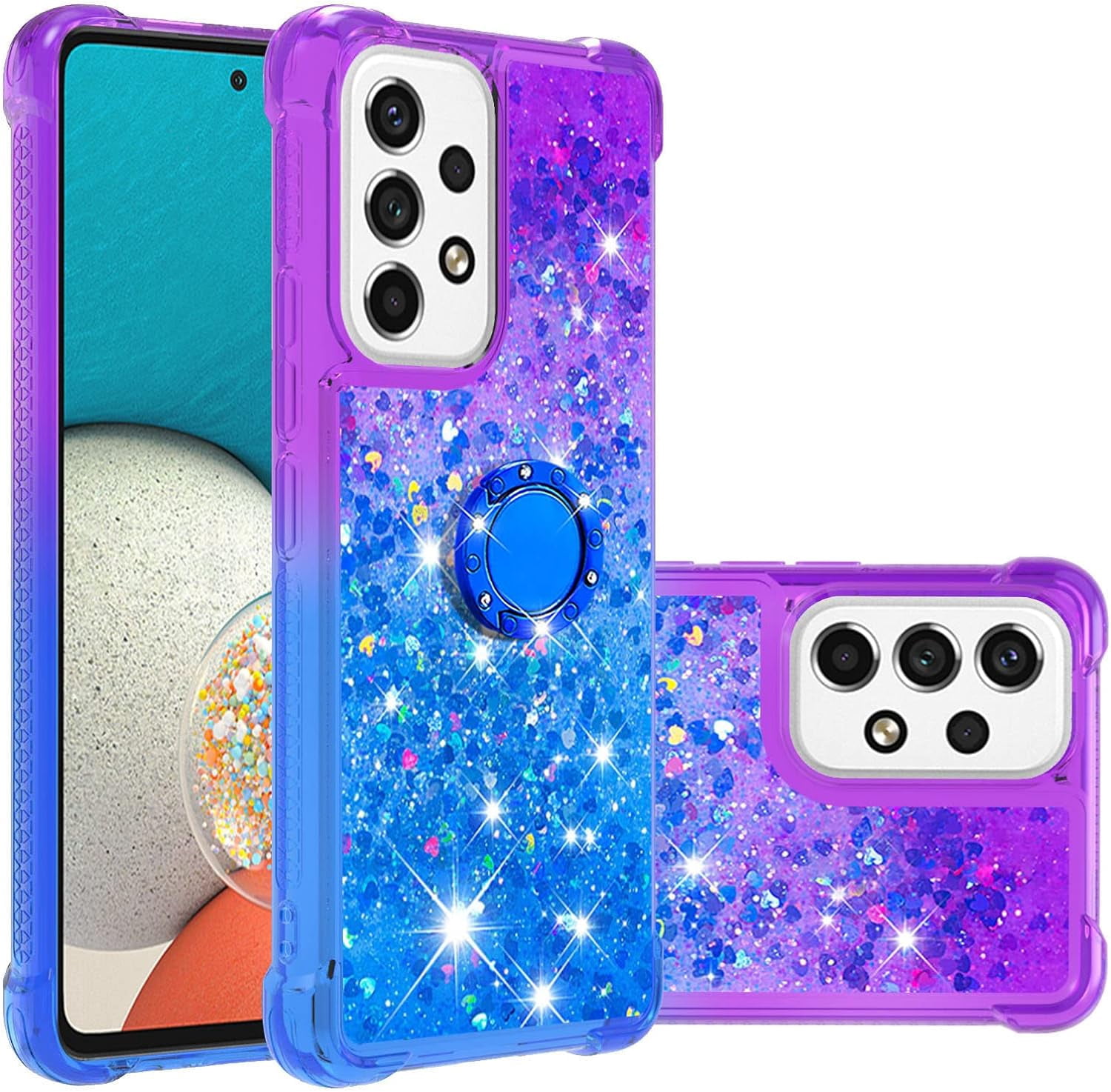 Clear Case for Samsung Galaxy A23 5G/4G with Ring Kickstand, Bling ...