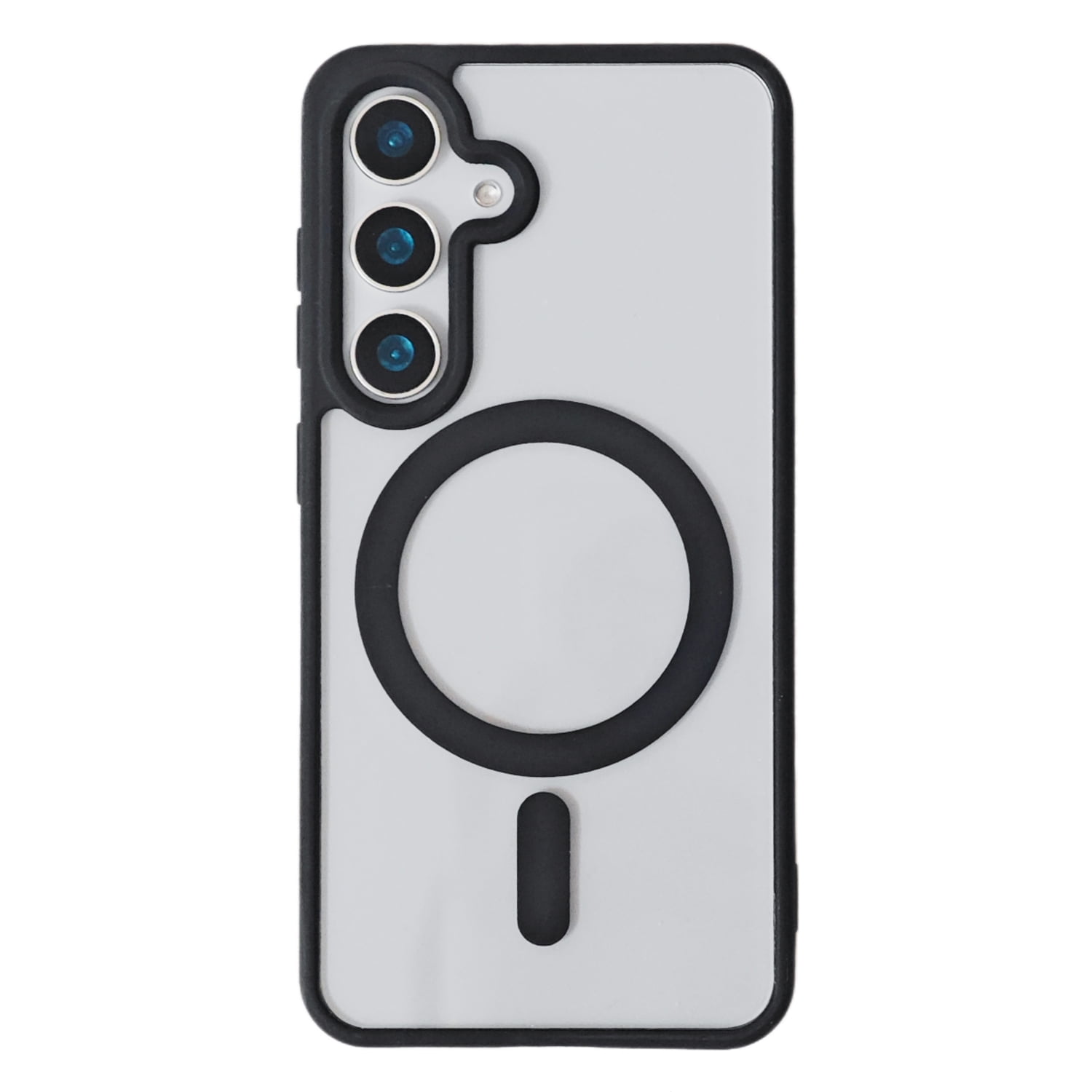 Clear Case for Samsung Galaxy S25, Matte Frosted Magnetic Ring Support ...