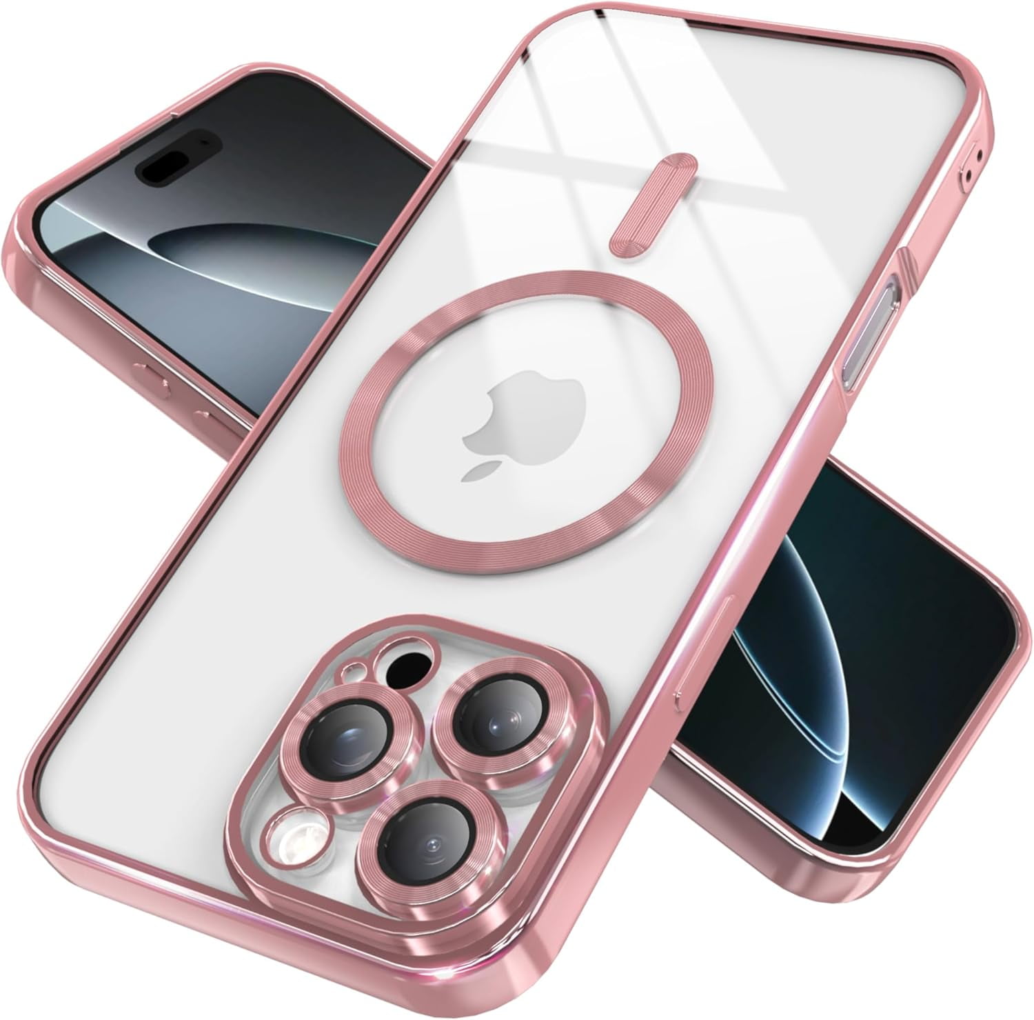 Clear Case for iPhone 12 Pro Max, Pink - Walmart.com