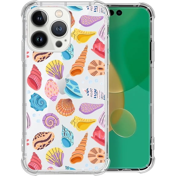 Clear Case for iPhone 14 Pro Max, Various Conch Cute Soft Silicone ...