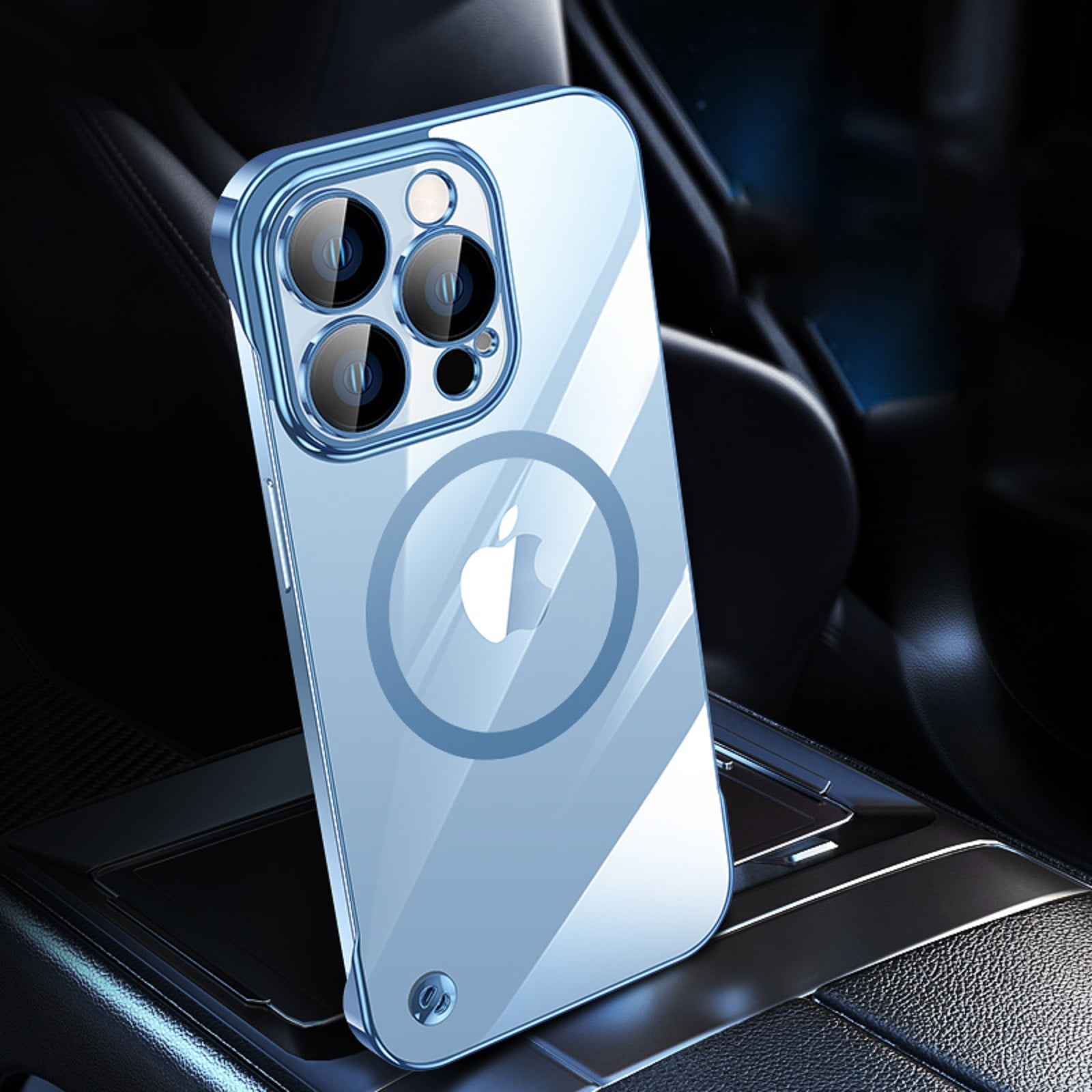 Clear Case for iPhone 12 Pro Max, Non-Frame Electroplated Magnetic ...