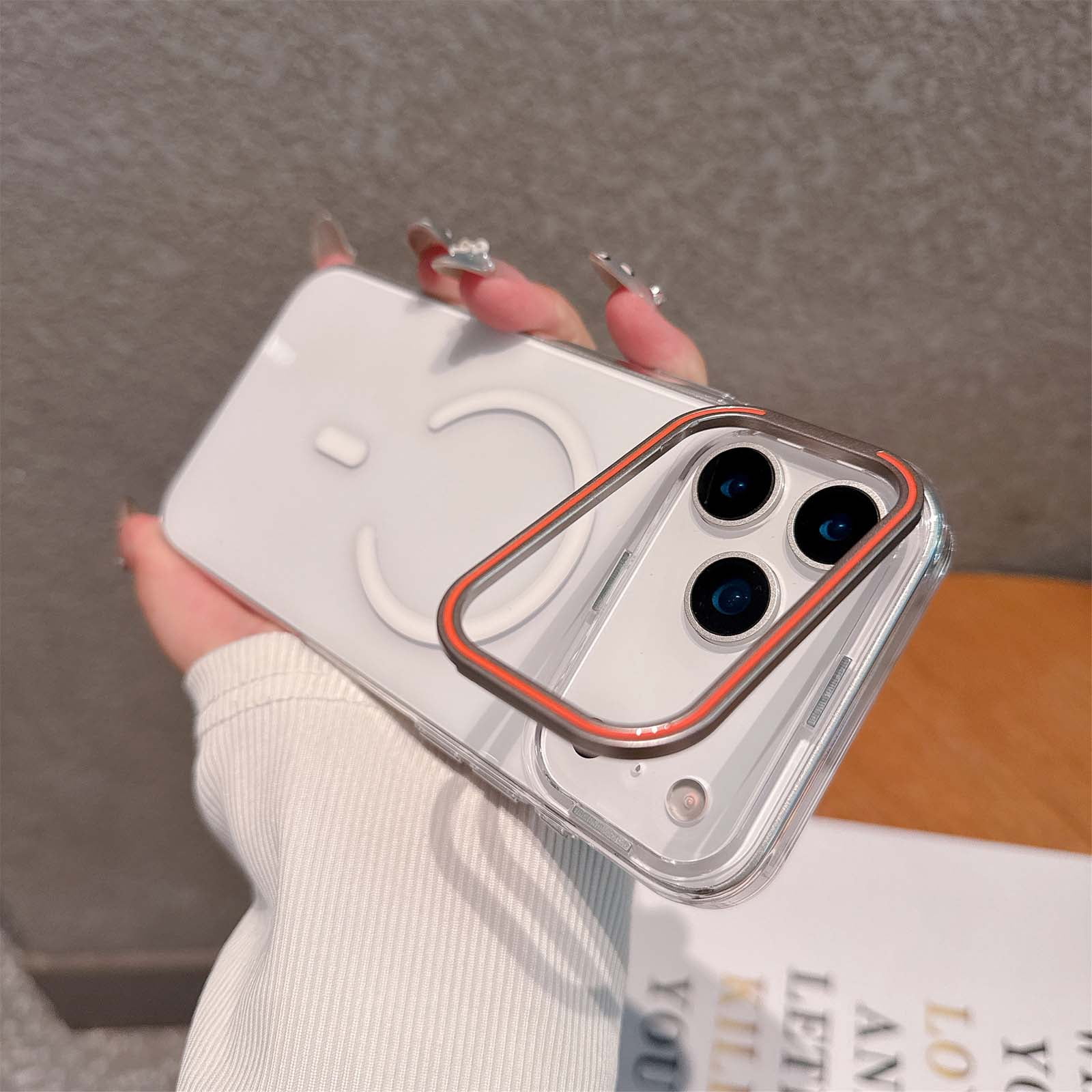 Clear Case For iPhone 17 Pro Max with Camera Ring Stand, Shockproof ...