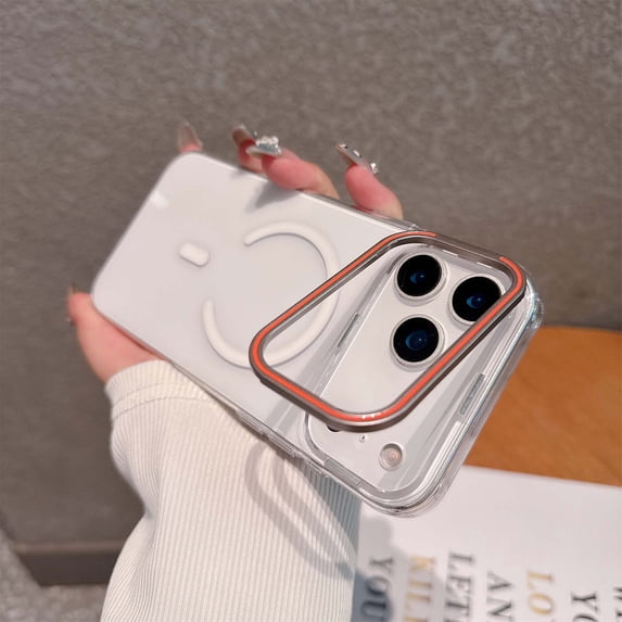 Clear Case For iPhone 17 Pro Max with Camera Ring Stand, Shockproof ...