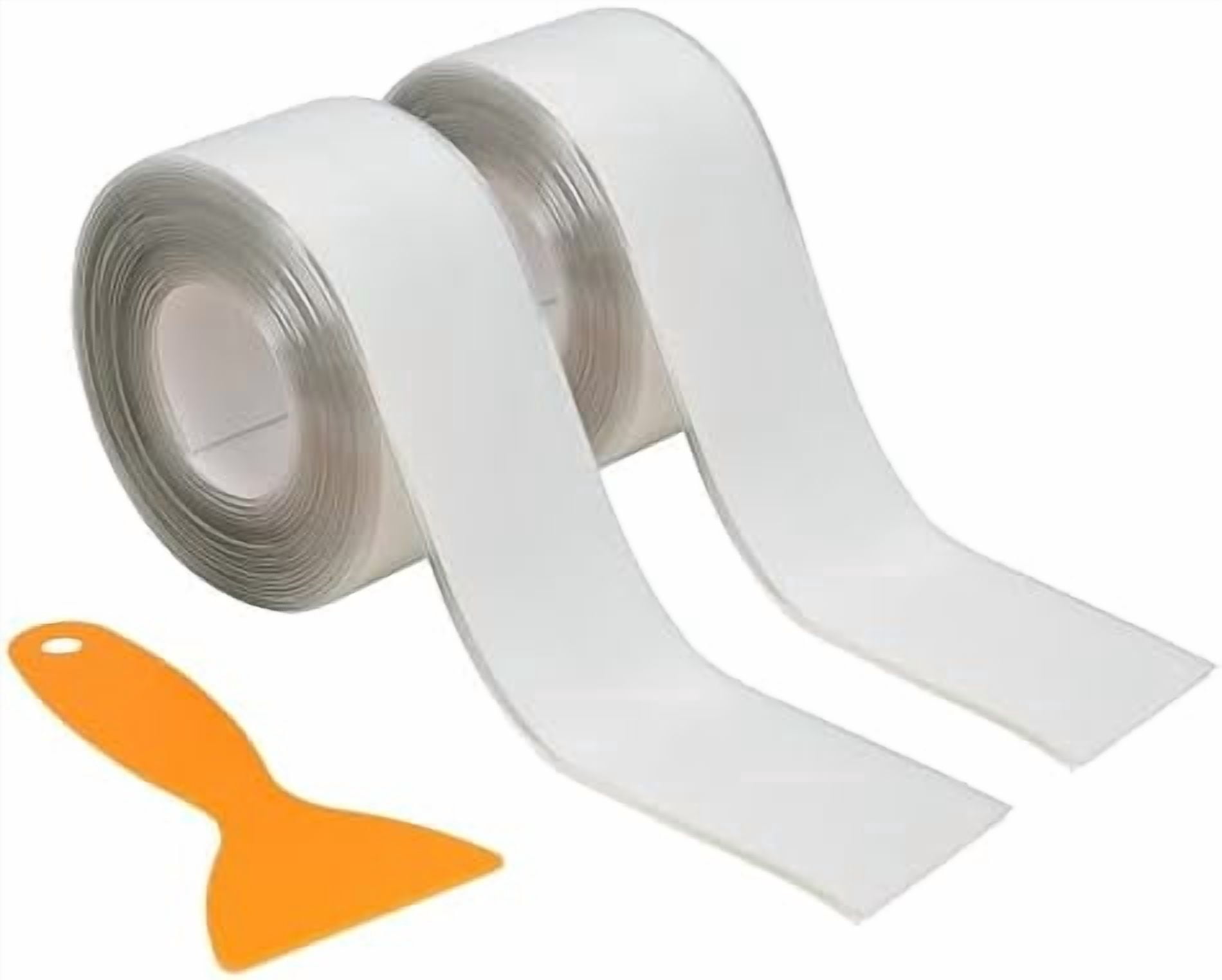 Clear Caulk Tape 2 Rolls Self Adhesive Transparent Kitchen Sink ...