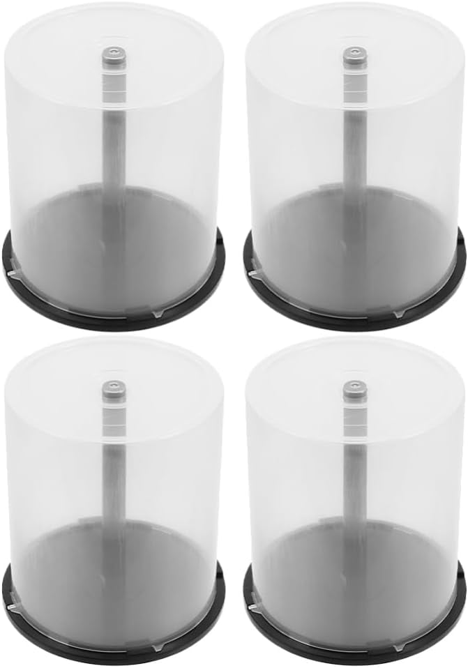 Clear Cd Storage Bucket for 100 Discs Stackable Compact Disc Organizer ...