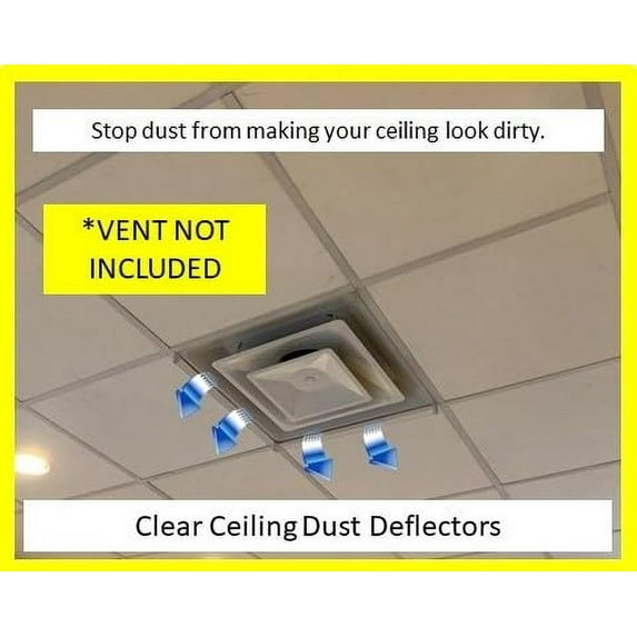 Clear Ceiling DUST Deflector for 2'X2' Ceiling AIR DIFFUSERS-6 Pack ...