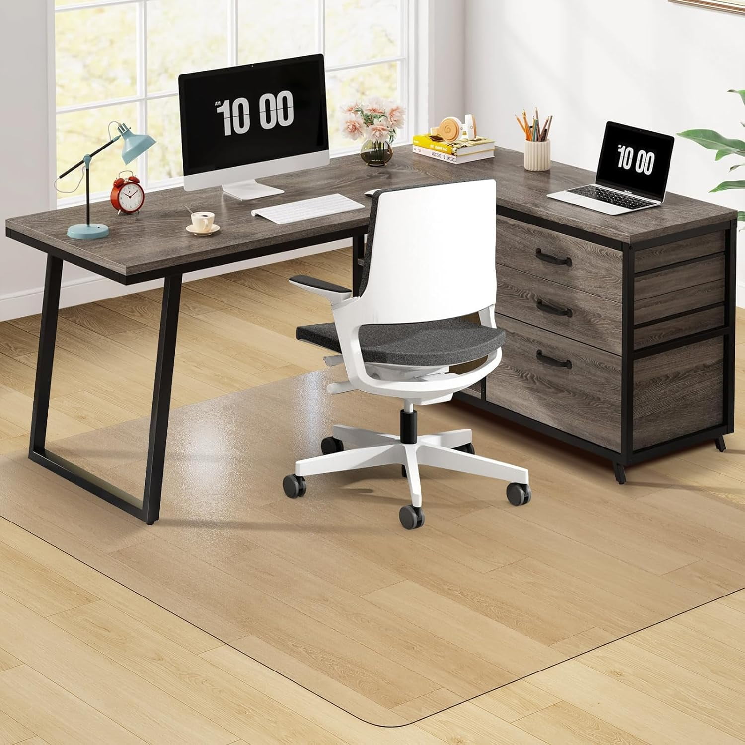 Clear Chair Mat, 75" x 60" Large Chair Mat for Hard Floors, Easy Glide ...