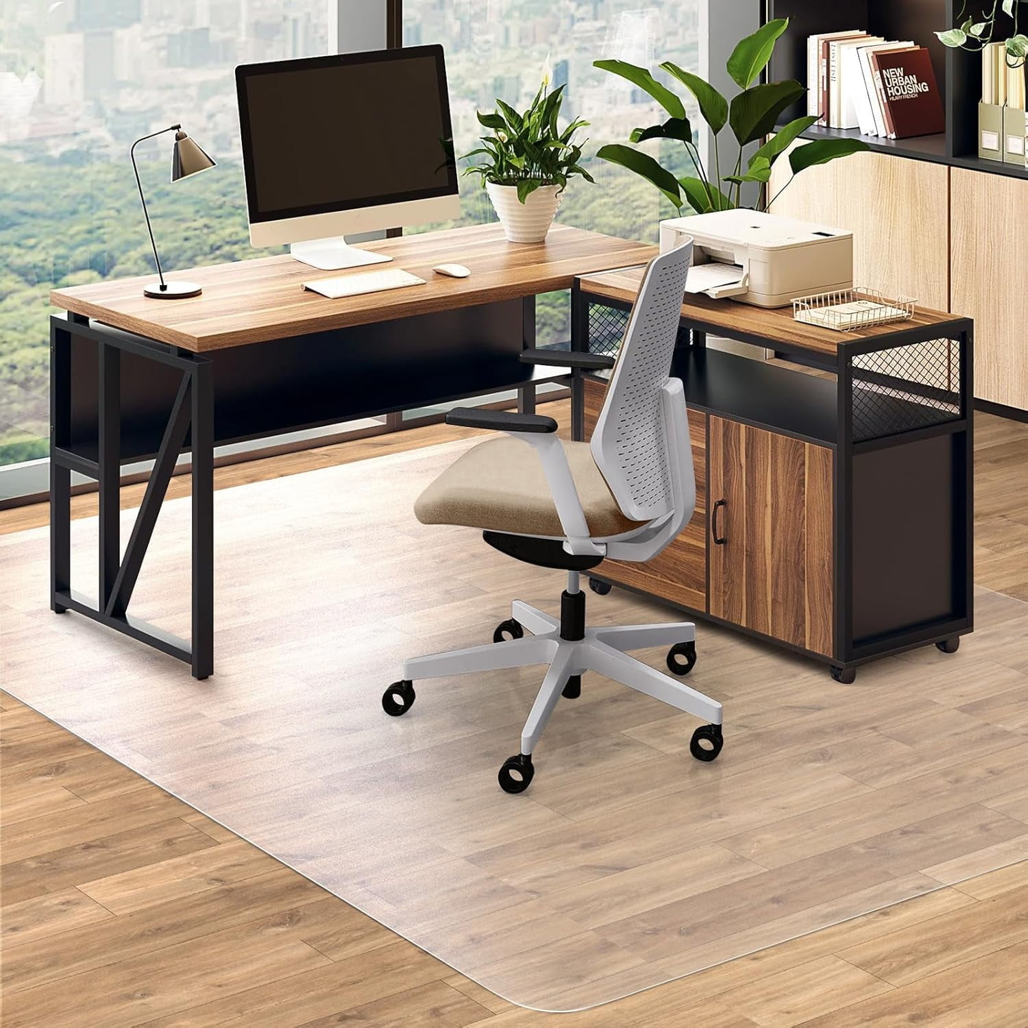 Clear Chair Mat, 75"x60" Large Chair Mat for Hard Floors, Area Mat for ...