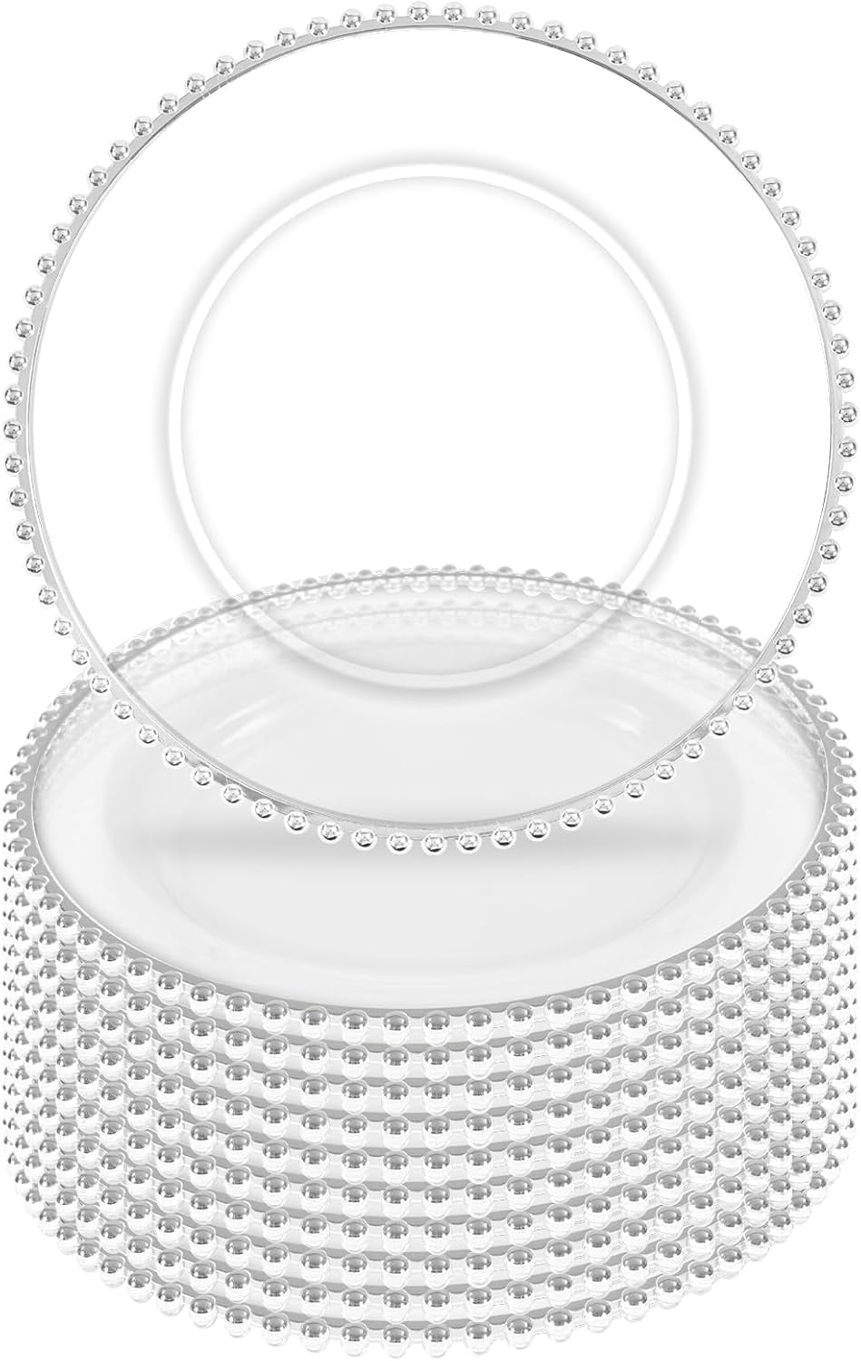 Clear Charger Plates Bulk Wedding - Premium Clear Plastic Chargers with ...