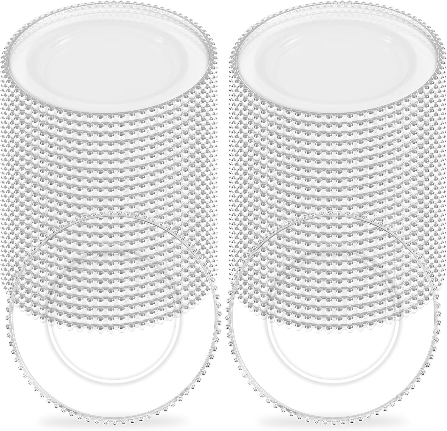 Clear Charger Plates Bulk Wedding - Premium Clear Plastic Chargers with ...