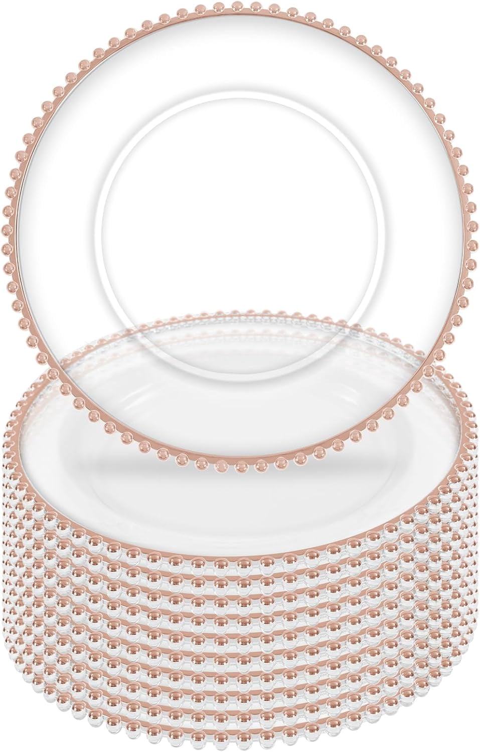 Clear Charger Plates Bulk Wedding - Premium Clear Plastic Chargers with ...