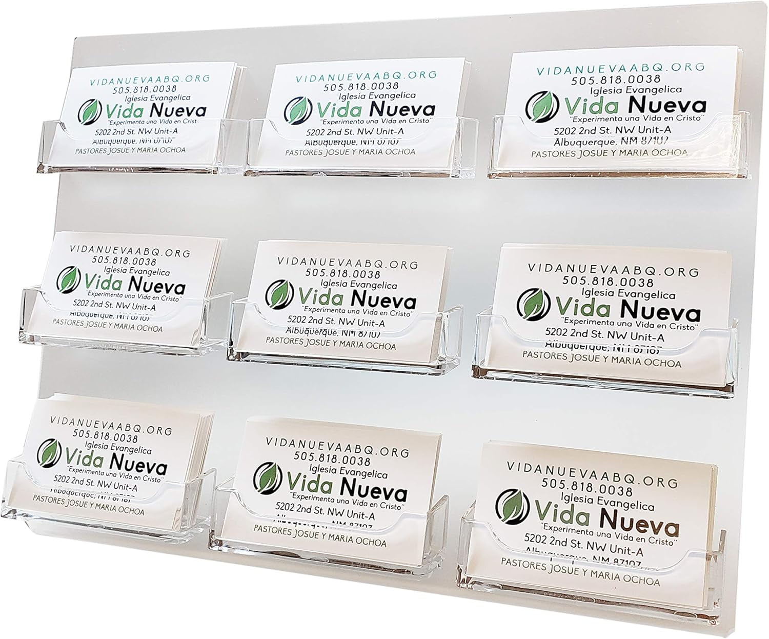 Clear Choice Deluxe Slant Back Business Card Display | Great for ...
