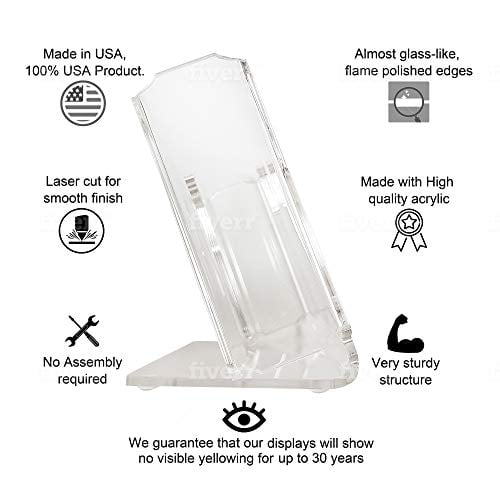 Clear Choice Horizontal Deluxe Postcard Holder Display Stand Fits 6 ...