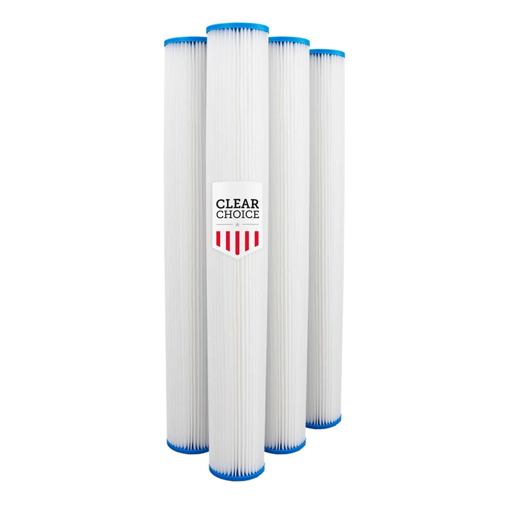 Clear Choice Sediment Water Filter 1 Micron 20 x 2.50" Water Filter Cartridge Replacement 20 ...