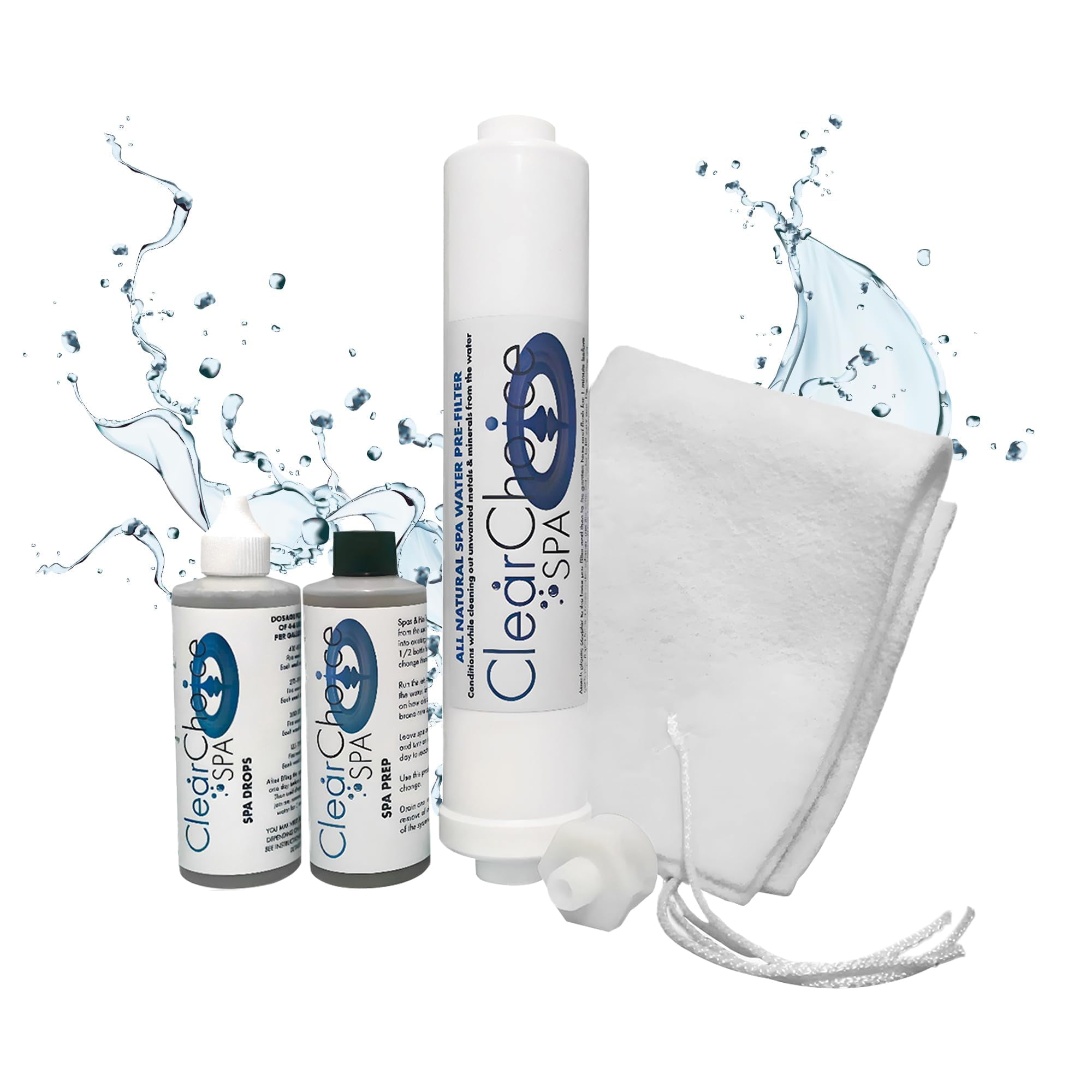 Clear Choice Spa Hot Tub Start Up Kit with Micron Sleeve | Includes Spa ...