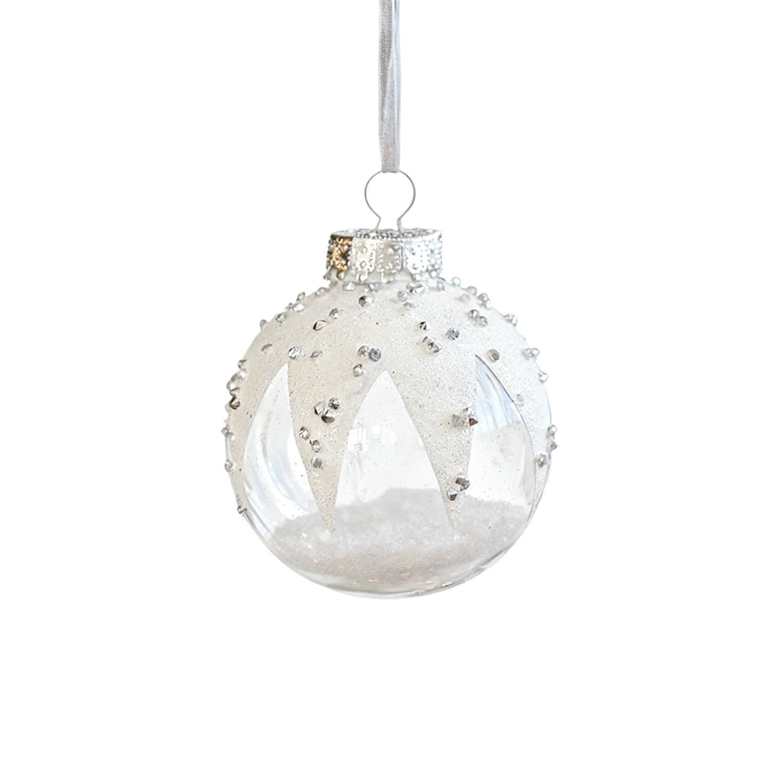 Clear Christmas Ball Ornaments Clear Plastic 3.14 Inch Striped Hanging ...