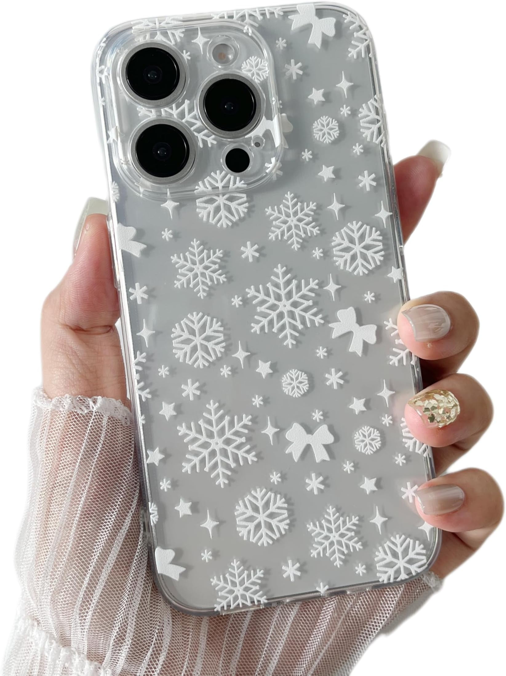 Clear Christmas Case for iPhone 13 Pro Max 6.7 inch,Cute Merry ...