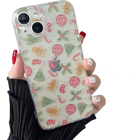 Clear Christmas Case for iPhone 15 6.1 inch,Cute Merry Christmas ...