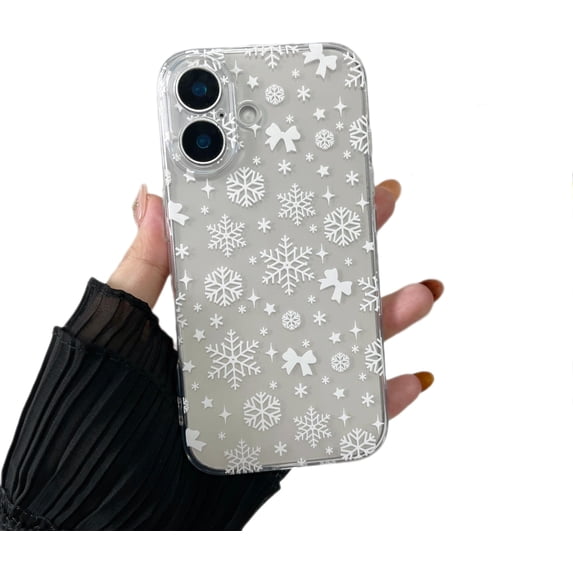 Clear Christmas Case for iPhone 16 Plus 6.7 inch,Cute Merry Christmas ...