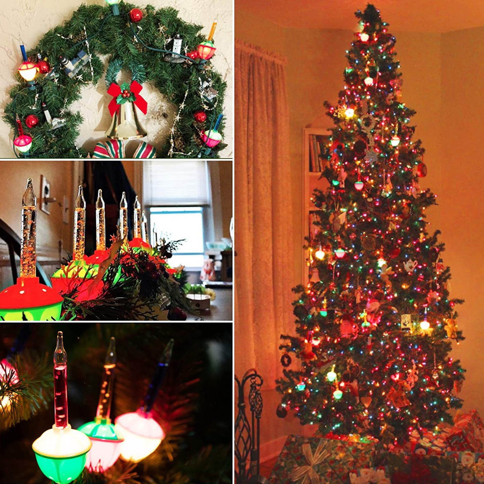 Clear Christmas Lights, 7.2ft Count Incandescent Indoor Outdoor String ...