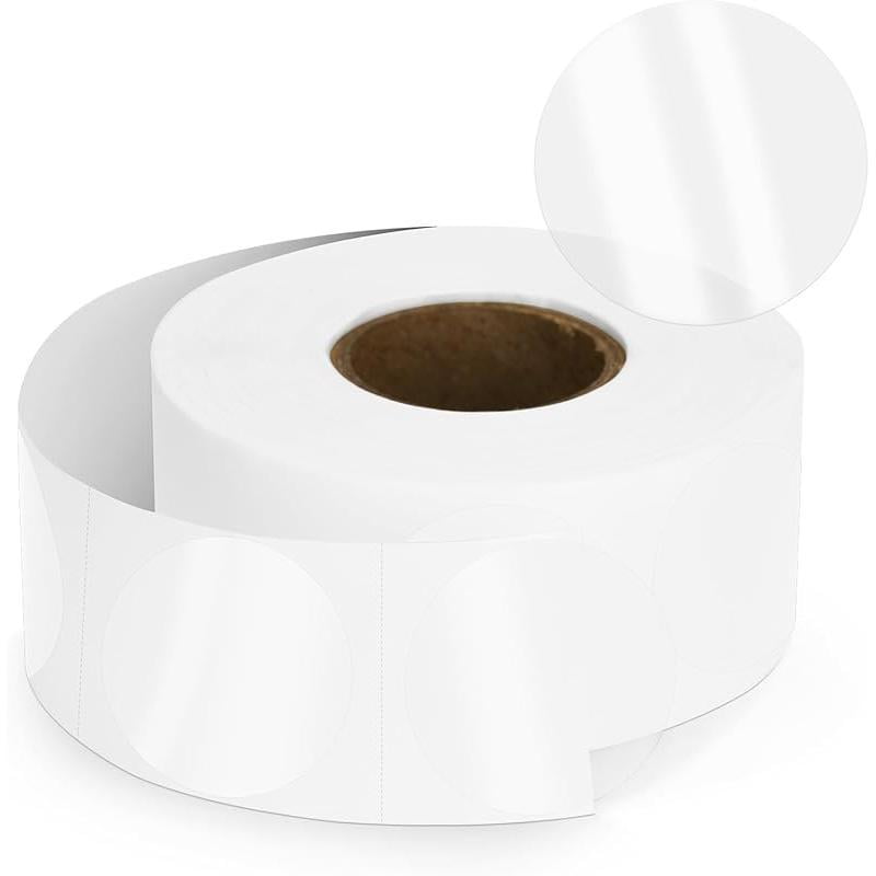 Clear Circle Clear Seal Stickers 1000Pcs - 1Inch Transparent Round ...