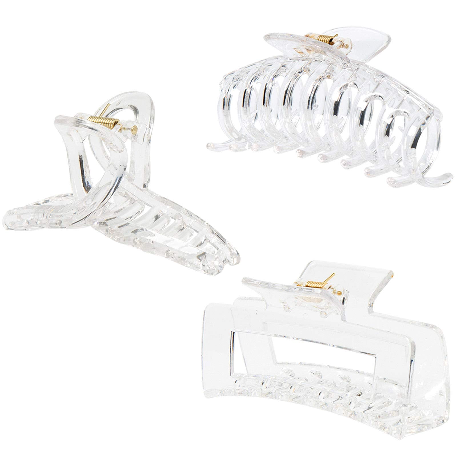Clear Claw Clips for Thick/Fine/Thin Hair, Strong Holding Large Jaw ...