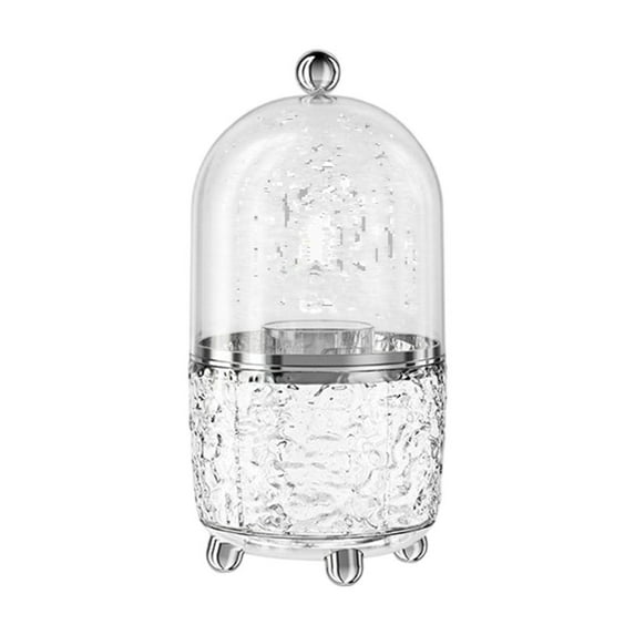 Clear Clear Rotating Makeup Brush Holder With Dustproof Lid And ...