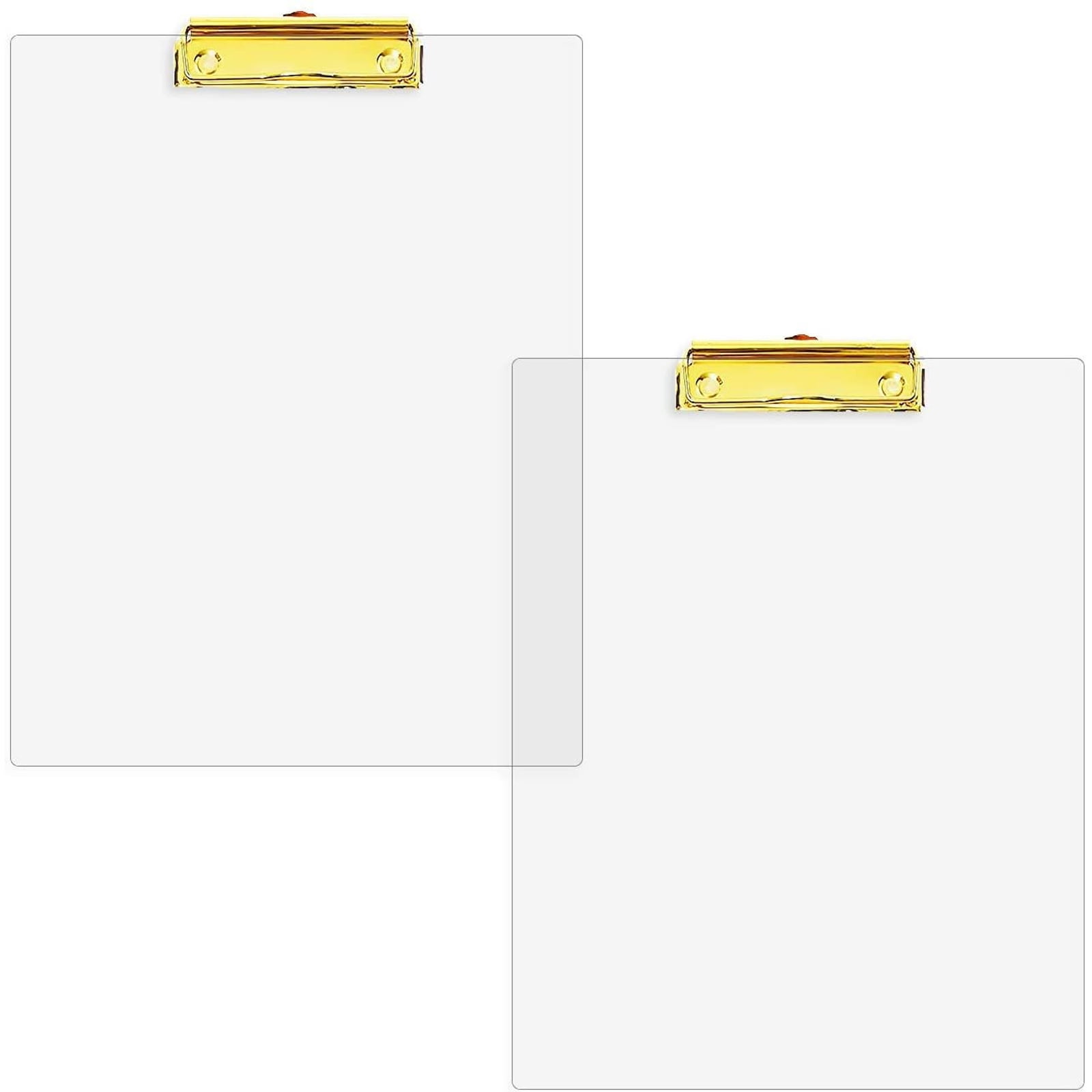 Clear Clipboards with Gold Clip for Classroom and Office (12 x 9 In, 2 ...
