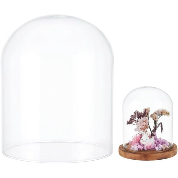 Clear Cloche Glass Dome 4.7"x5.9" Handmade Glass Cloche Collectibles ...