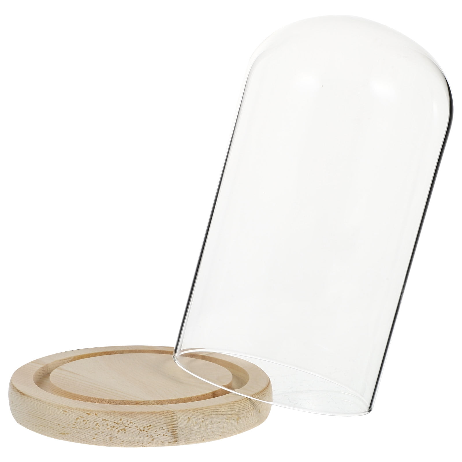 Clear Cloche Glass Dust Cover Tabletop Decor Display Case 21x14cm ...