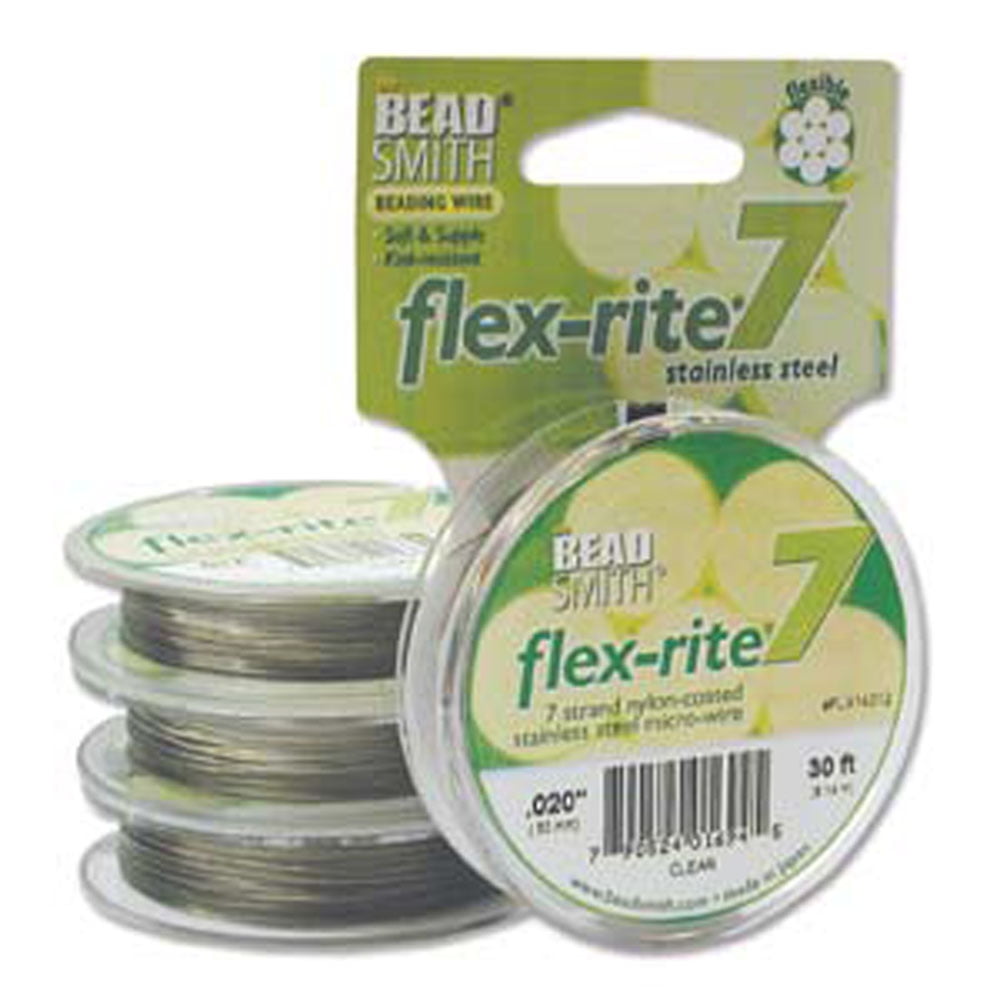 Clear Coat Flex Rite Beading Wire .020" 30' 7 strand 26.9lb Break ...