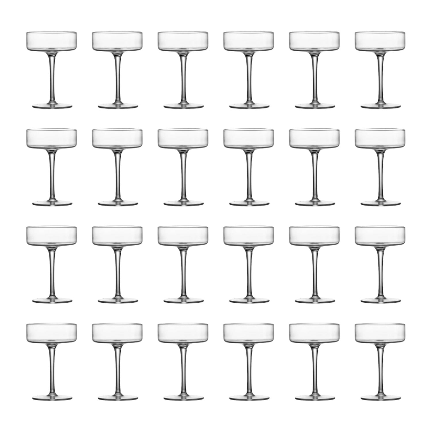 Clear Cocktail Martini Coupe Glass - 6.5oz (Set of 24) - Walmart.com