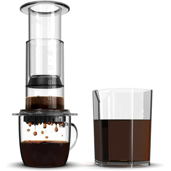 Clear Coffee Maker and Carafe Bundle, French Press Coffee Maker ...