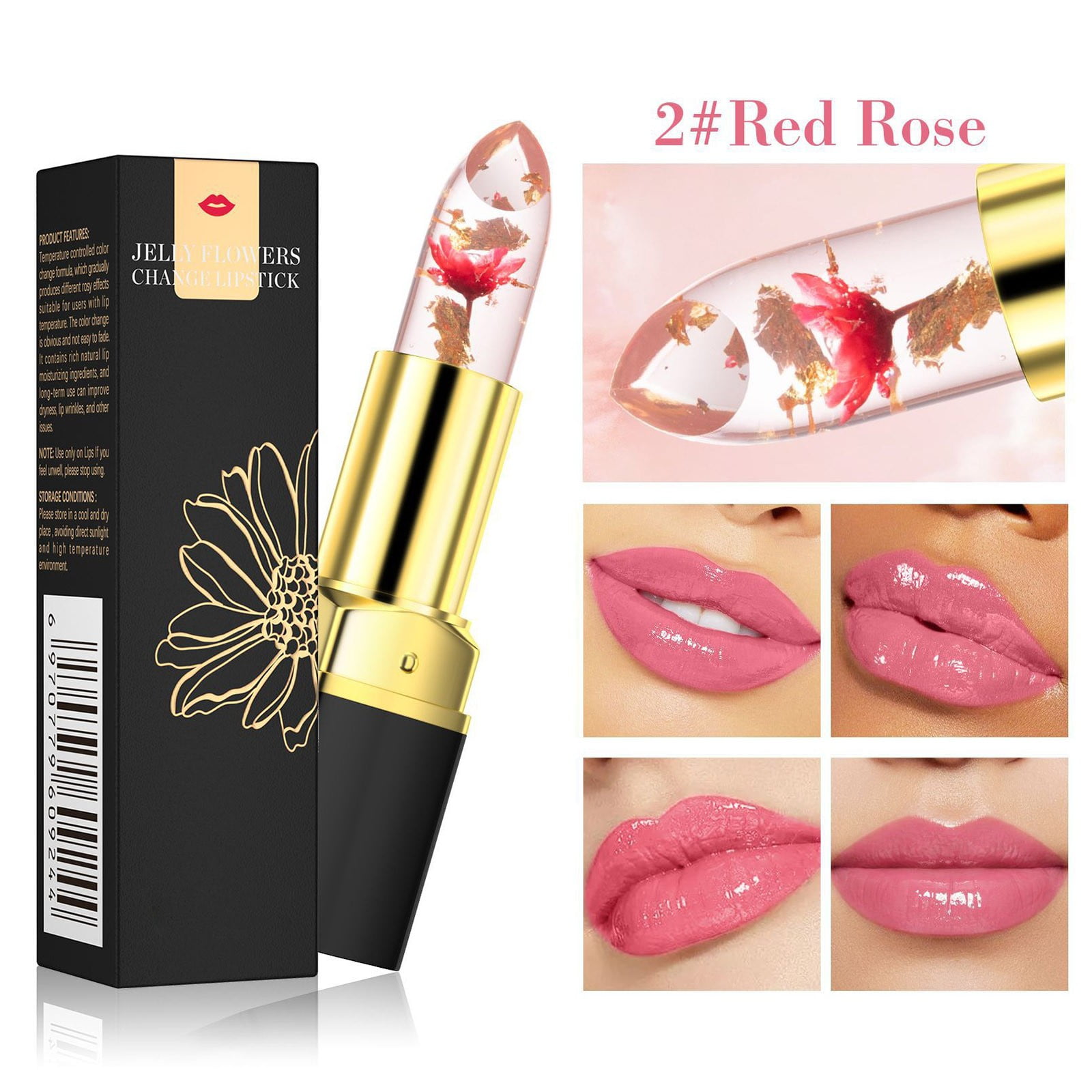 Clear Color Jelly Lipstick, Crystal Jelly Flower Color Changing ...