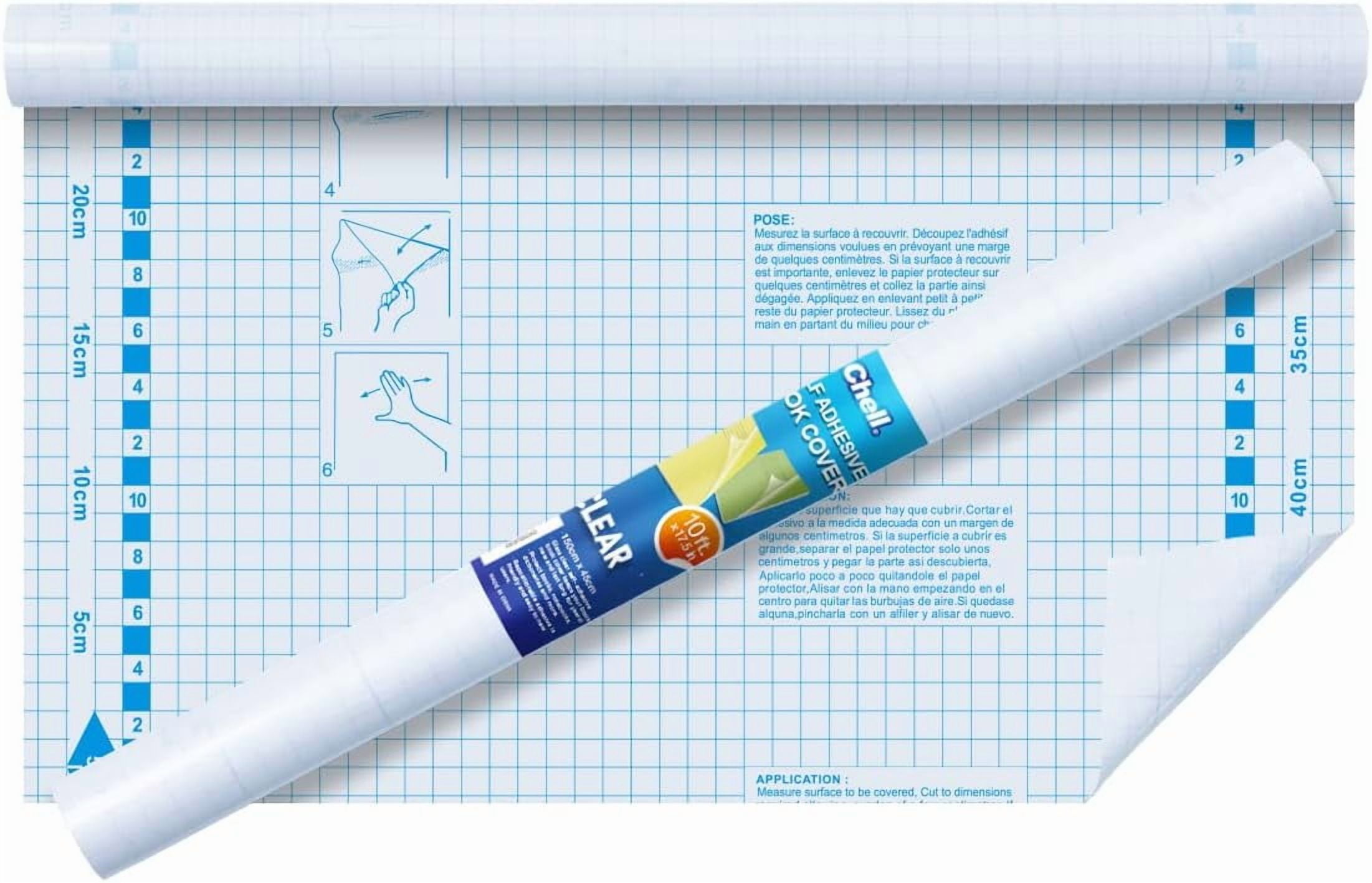 Clear Contact Paper Roll for Books, 17.5 in x 10 ft Clear Self Adhesive ...