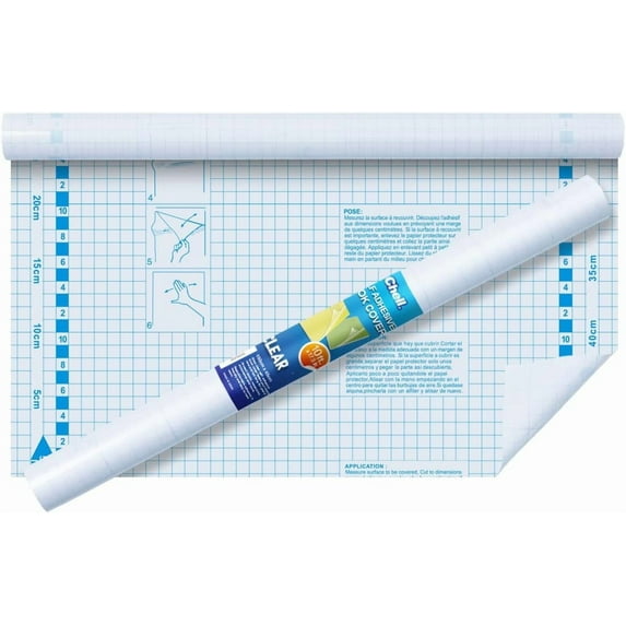 Clear Contact Paper Roll for Books, 17.5 in x 10 ft Clear Self Adhesive ...