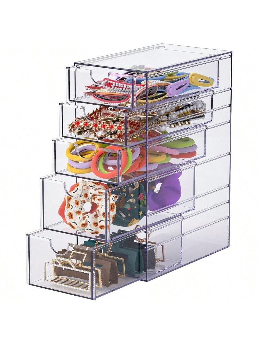 Clear Containers For Hair Accessory Organizing Plastic Hair Accessory ...