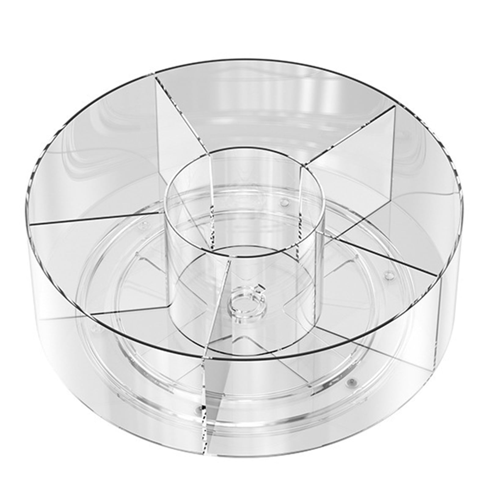 Clear Cosmetic Storage Box 360 Degree Rotating Makeup Organizer with Divided Design Large ...