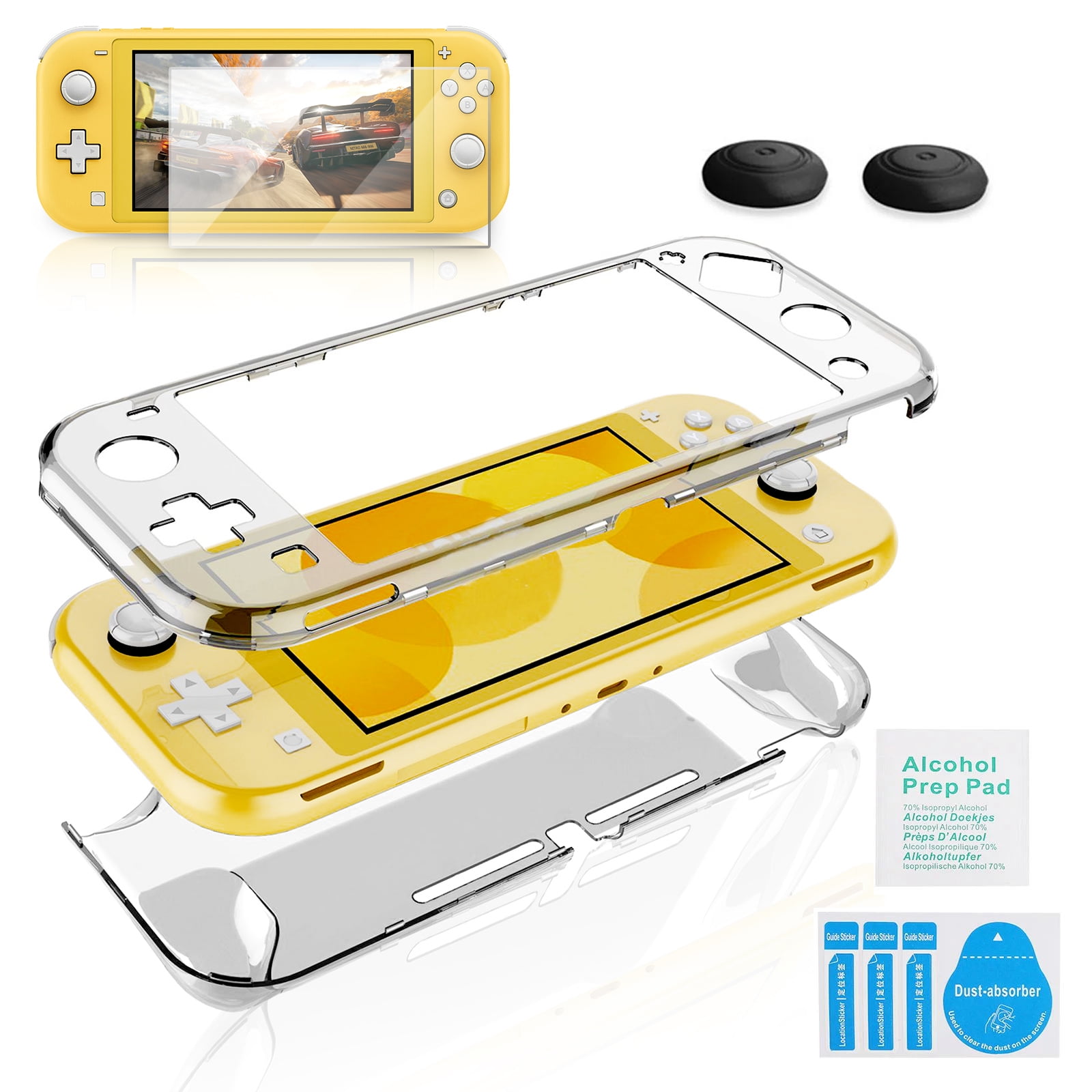 TSV Nintendo Switch Lite Accessories Kit: Clear Protective Case, HD ...