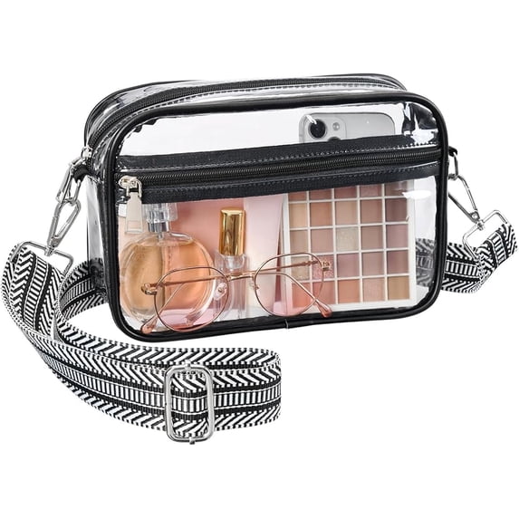 Clear Crossbody Bag Stadium Approved, Clear Purse for Women ...