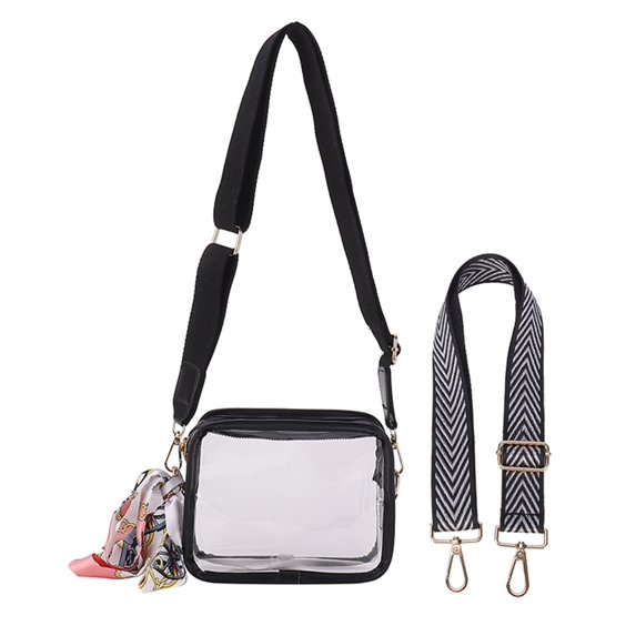 Clear Crossbody Bag Stadium Approved Shoulder Bags Transparent Purse ...