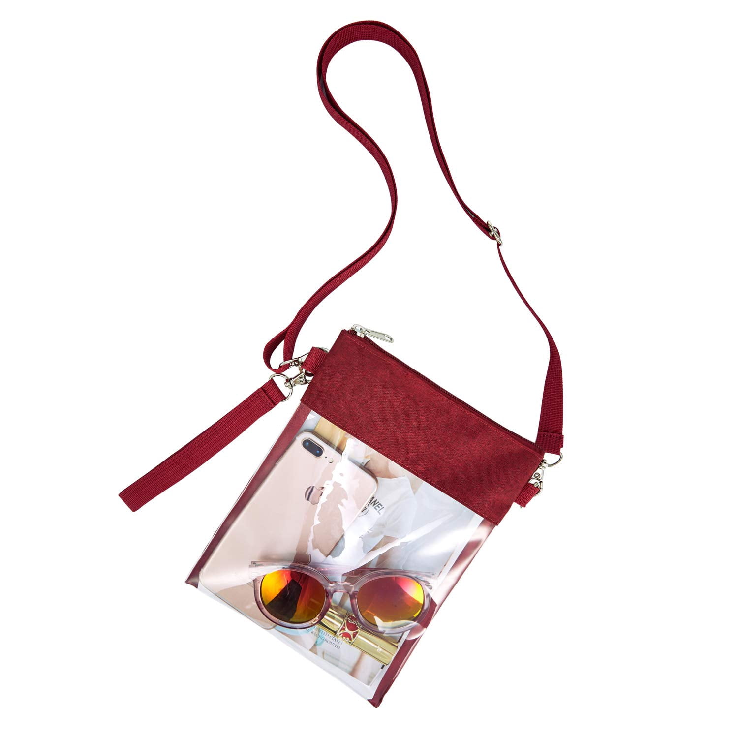 Clear Crossbody Purse Bag Stadium Approved Clear Tote Bag with ...