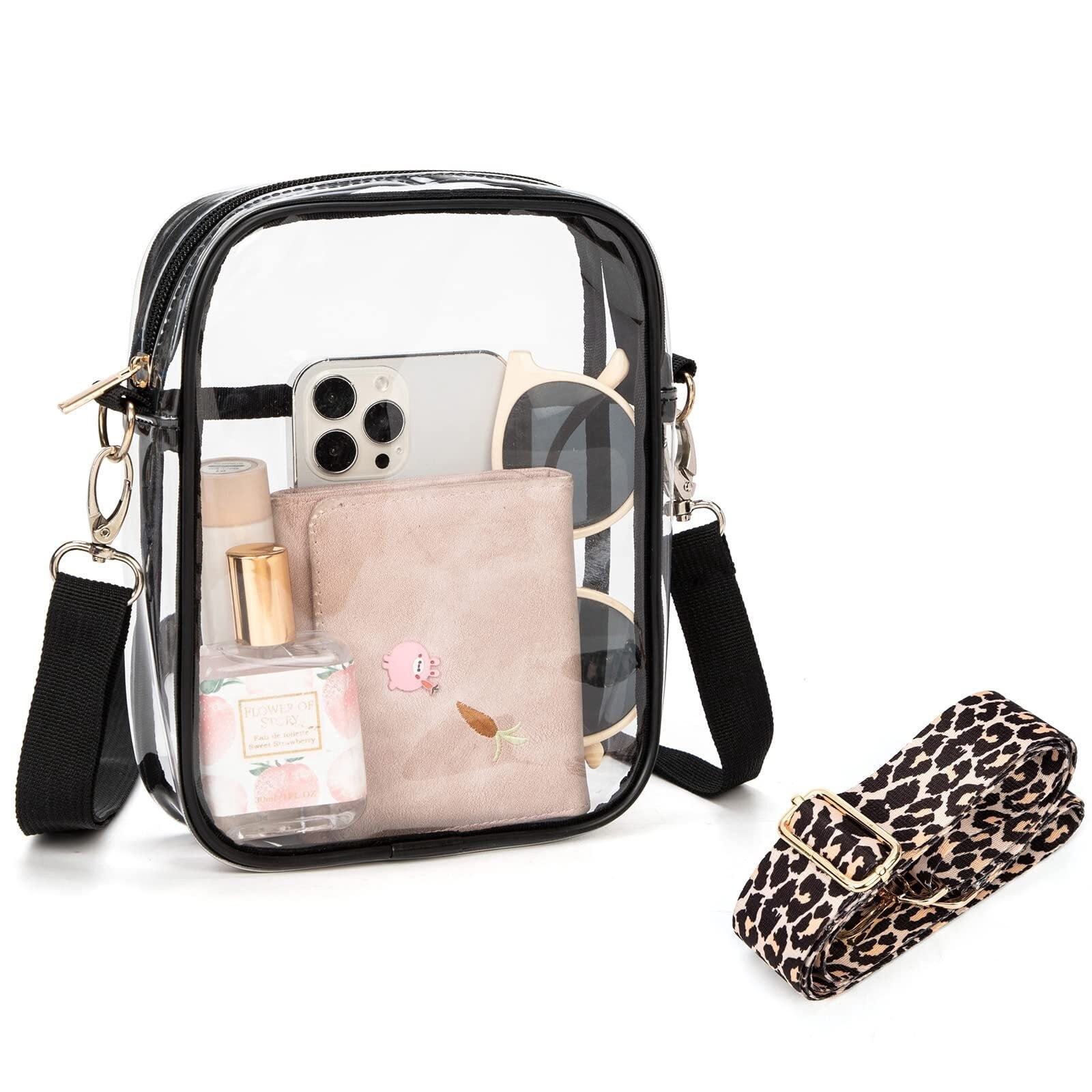 Clear Crossbody Purse Stadium Approved Transparent Small Bag for ...